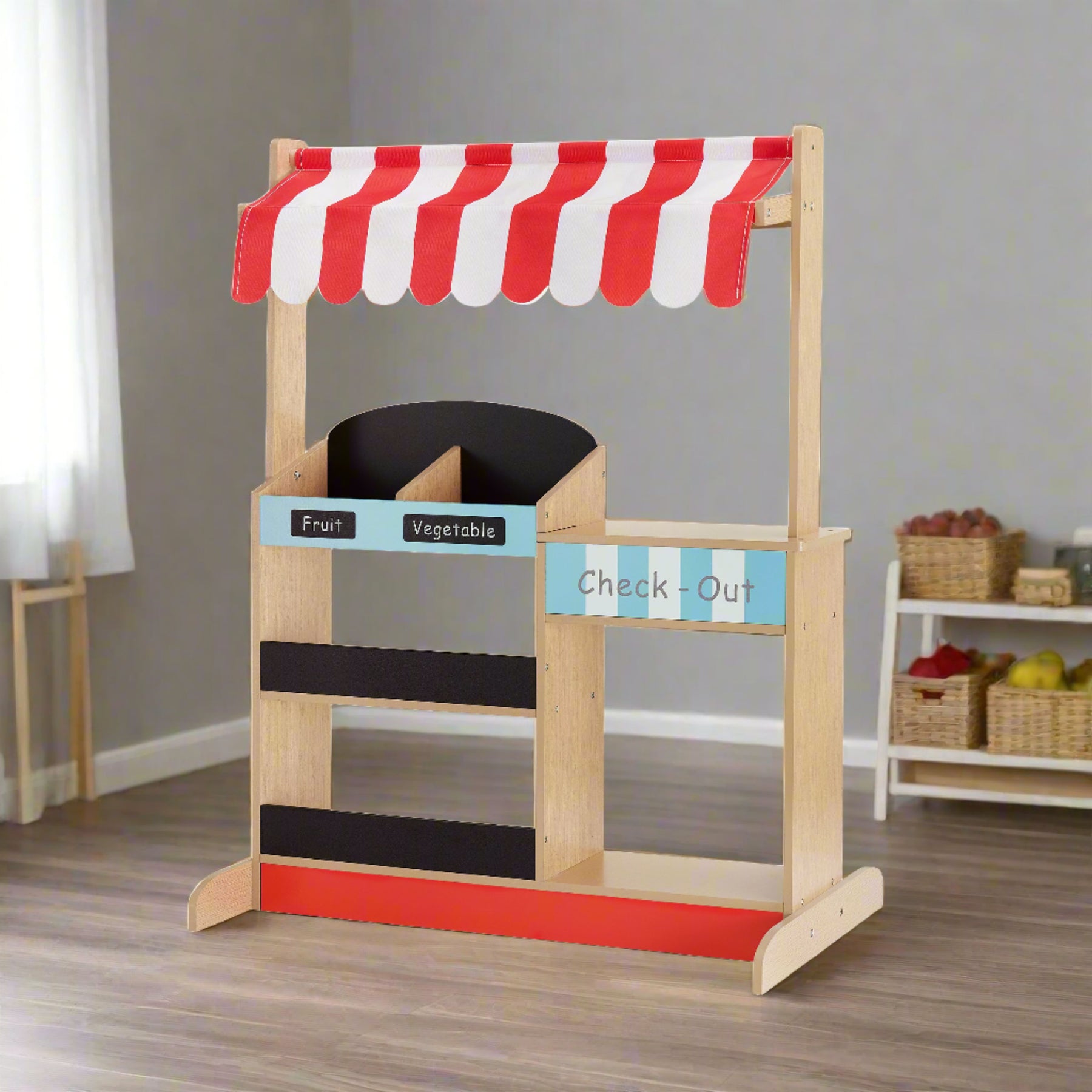 Teamson Kids My Little Helper Market Stand Playset, Multicolor – US ...