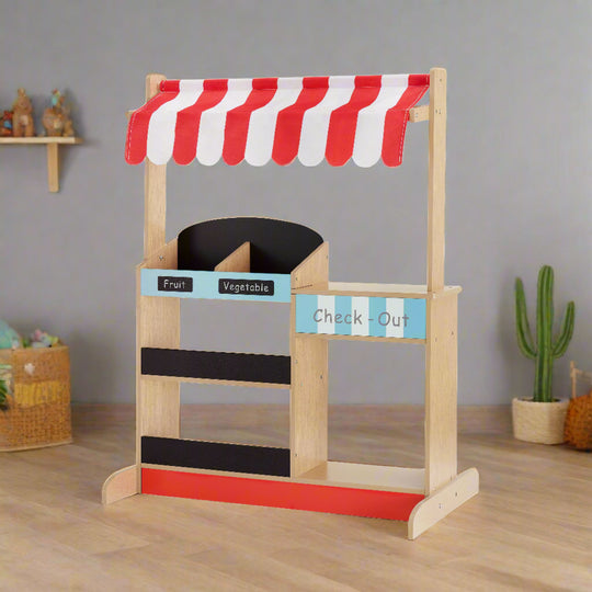 Teamson Kids My Little Helper Market Stand Playset, Multicolor – US ...