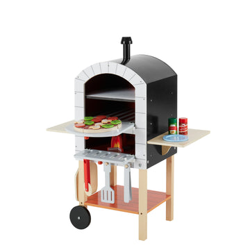 Teamson Kids My Little Helper Pizza Oven & Accessories, Gray/Natural ...